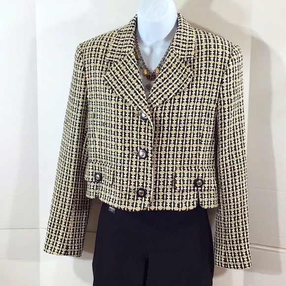 Doncaster | Jackets & Coats | Doncaster Silk Tweed Cropped Jacket 4 ...